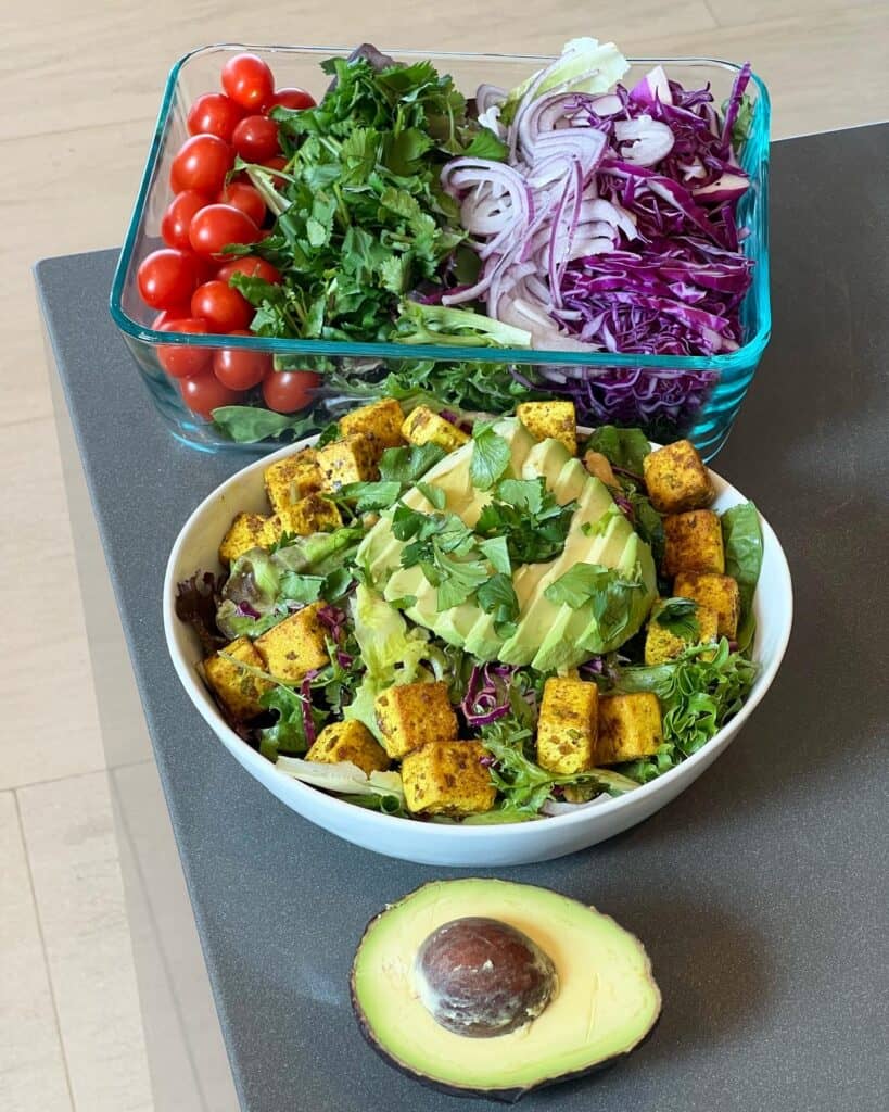 Crispy Pan Seared Tofu Cubes with Adobo Spice - STARSEED KITCHEN